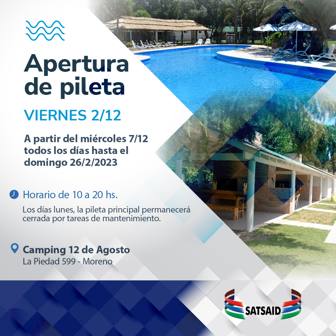 AMBA: ¡VUELVE LA PILETA AL CAMPING DE MORENO! – SATSAID